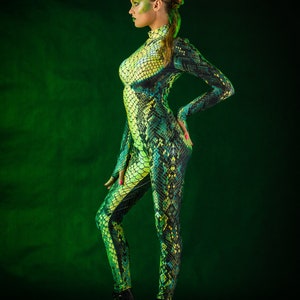 GREEN SNAKE Halloween Costume for Women, Halloween Costume for Women ...