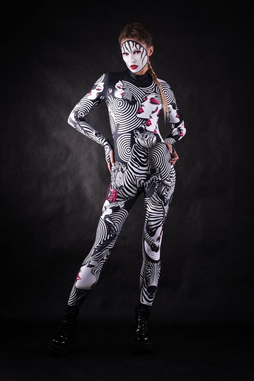 WHITE ZEBRA FEMME Halloween Costume for Women, Cosplay Costume ...