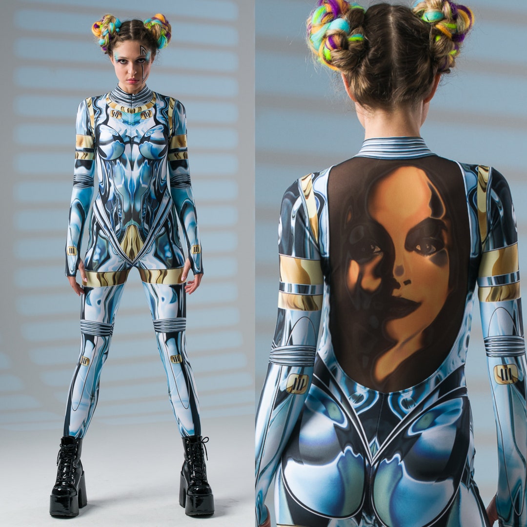 MIRROR ARMOR Costume for Women, Halloween Costume for Women, Catsuit ...