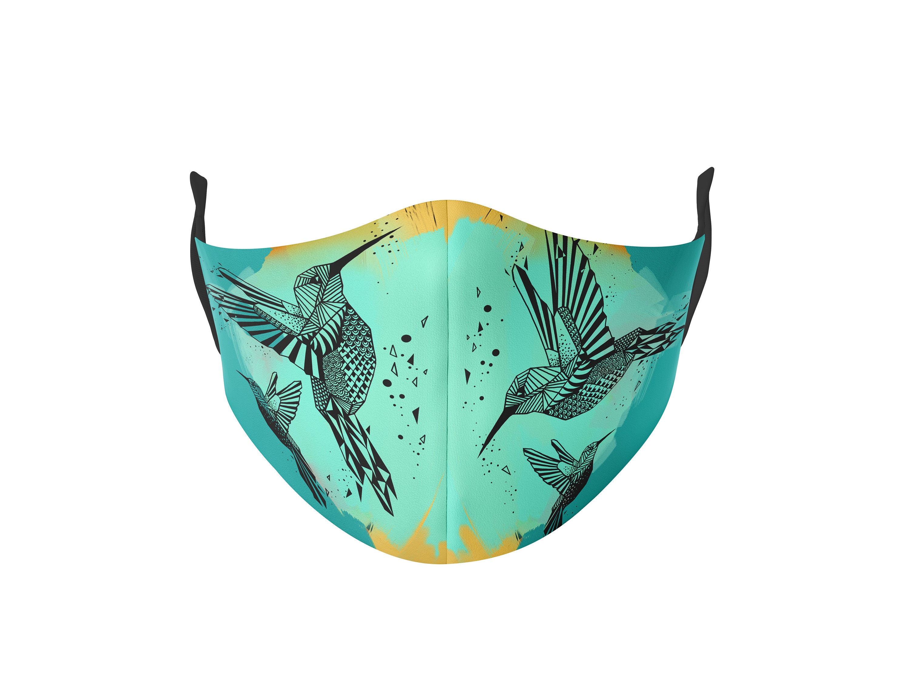 Three Layers Face Mask, Humming-bird Face Mask, Reusable Face Mask ...