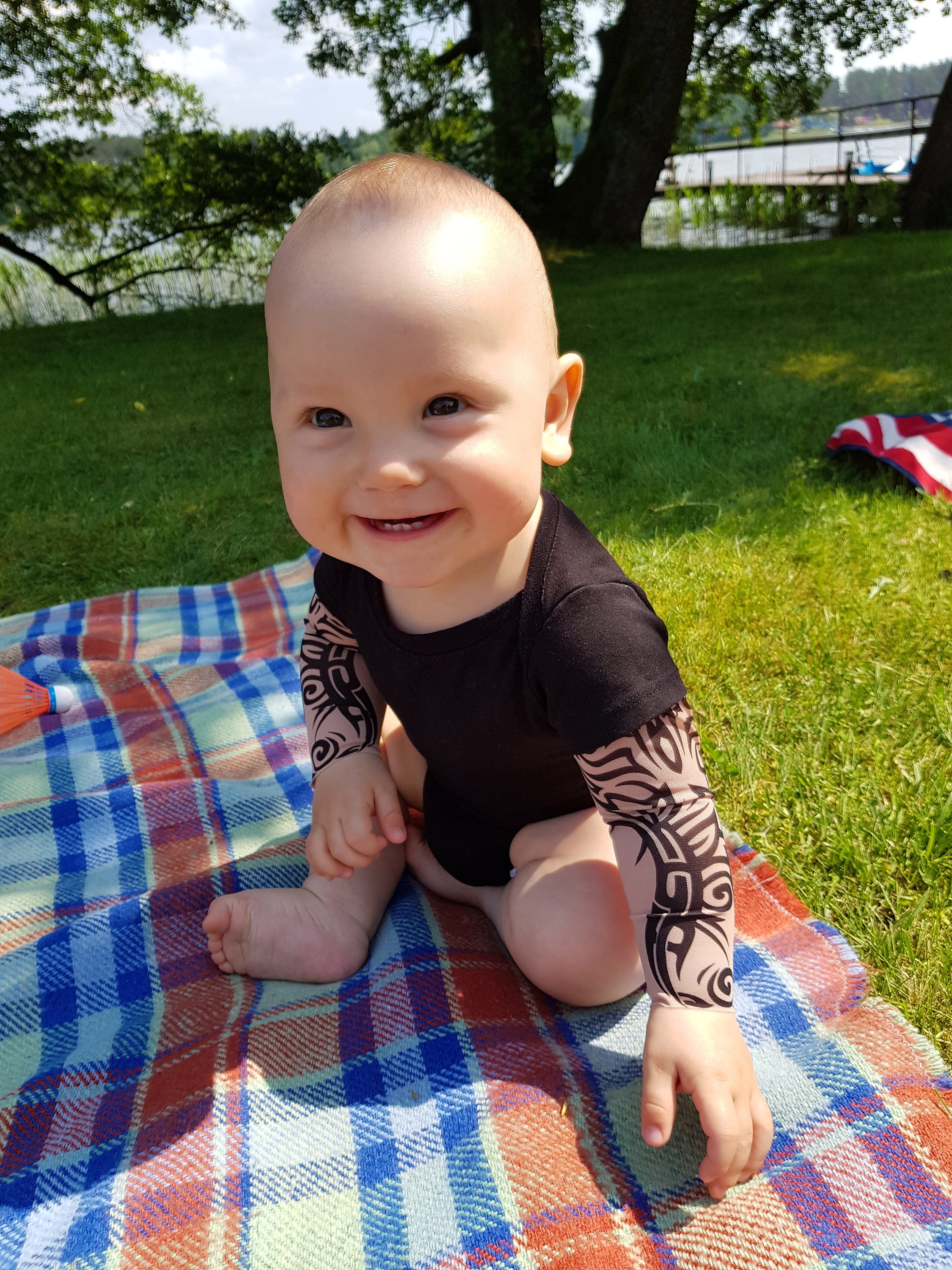 Tribal Baby Tattoo Bodysuit, Infant Tattoo Sleeve Bodysuit, Infant ...