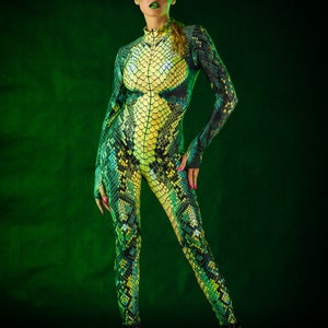 GREEN SNAKE Halloween Costume for Women, Halloween Costume for Women ...