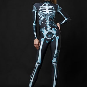 LADY MOTH Halloween Costume, Full Body Skeleton Costume, Adult Skeleton ...