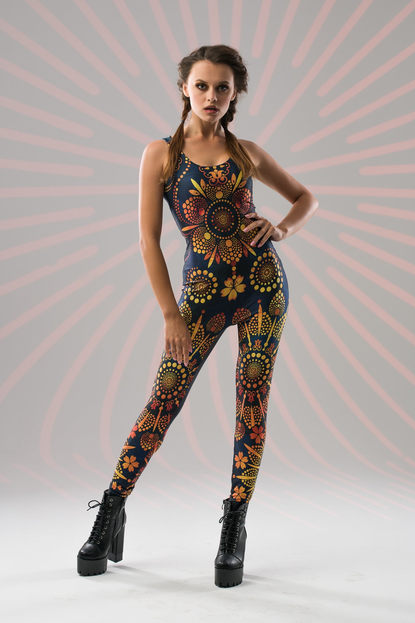GOLD MANDALA BLISS Costume, Festival Jumpsuit, Rave Onsie, Fullbody ...