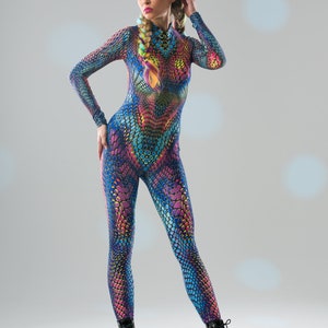 PARTY MAMBA Costume for Women, Halloween Costume for Women, Catsuit ...