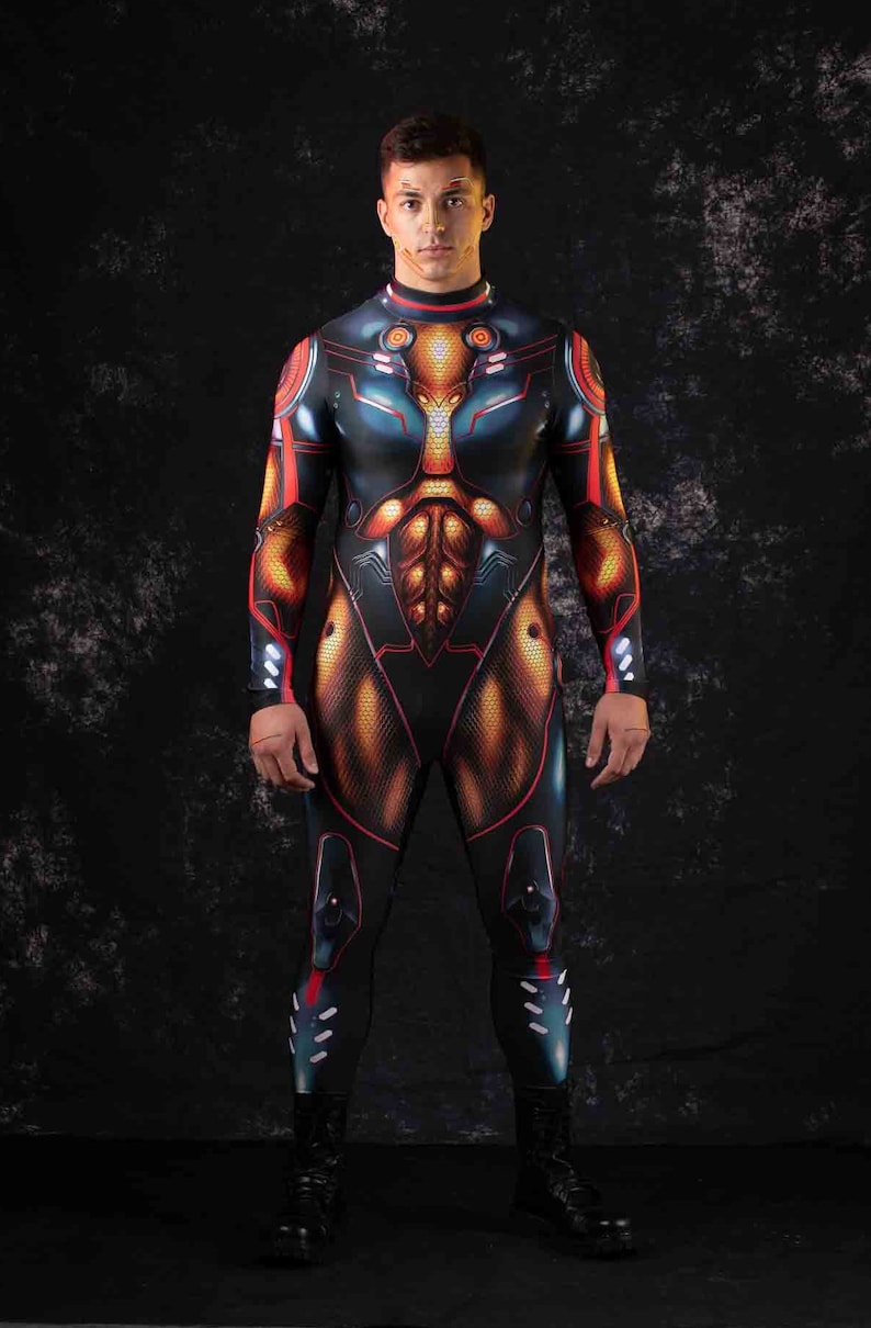 GRAPHITE CYBER HERO Halloween Costume for Men Adult Halloween - Etsy
