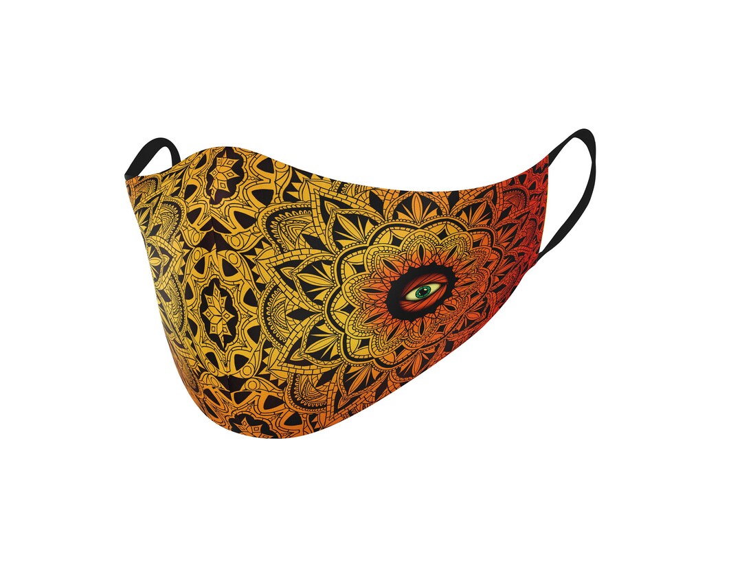 Three Layers Face Mask, Mysterious Eyes Face Mask, Reusable Face Mask ...