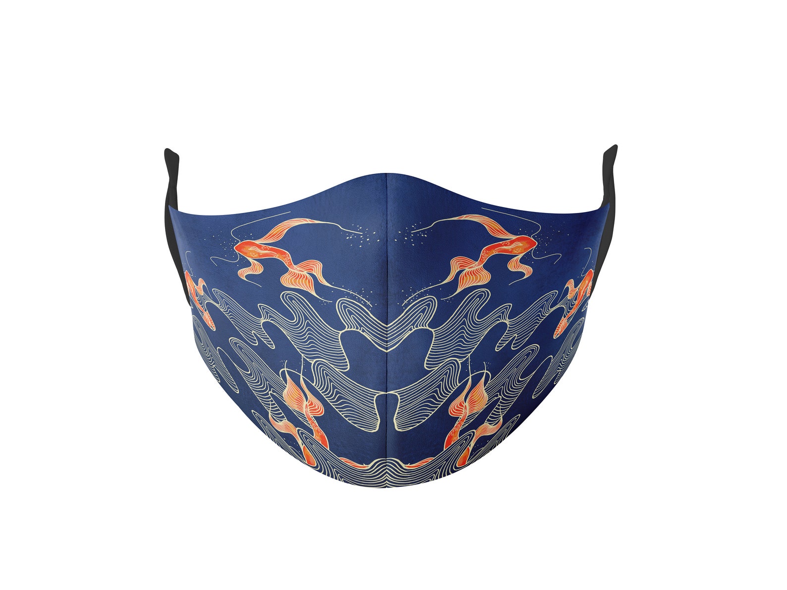 Three Layers Face Mask Koi Fish Design Face Mask Reusable | Etsy