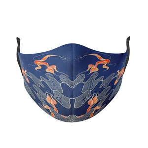 Three Layers Face Mask, Koi Fish Design Face Mask, Reusable Face Mask ...