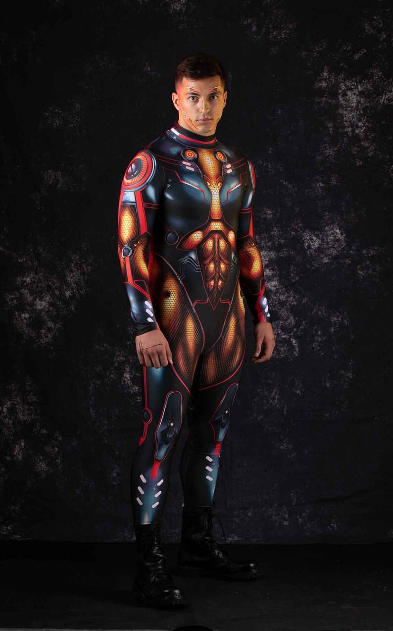 GRAPHITE CYBER HERO Halloween Costume for Men Adult Halloween - Etsy