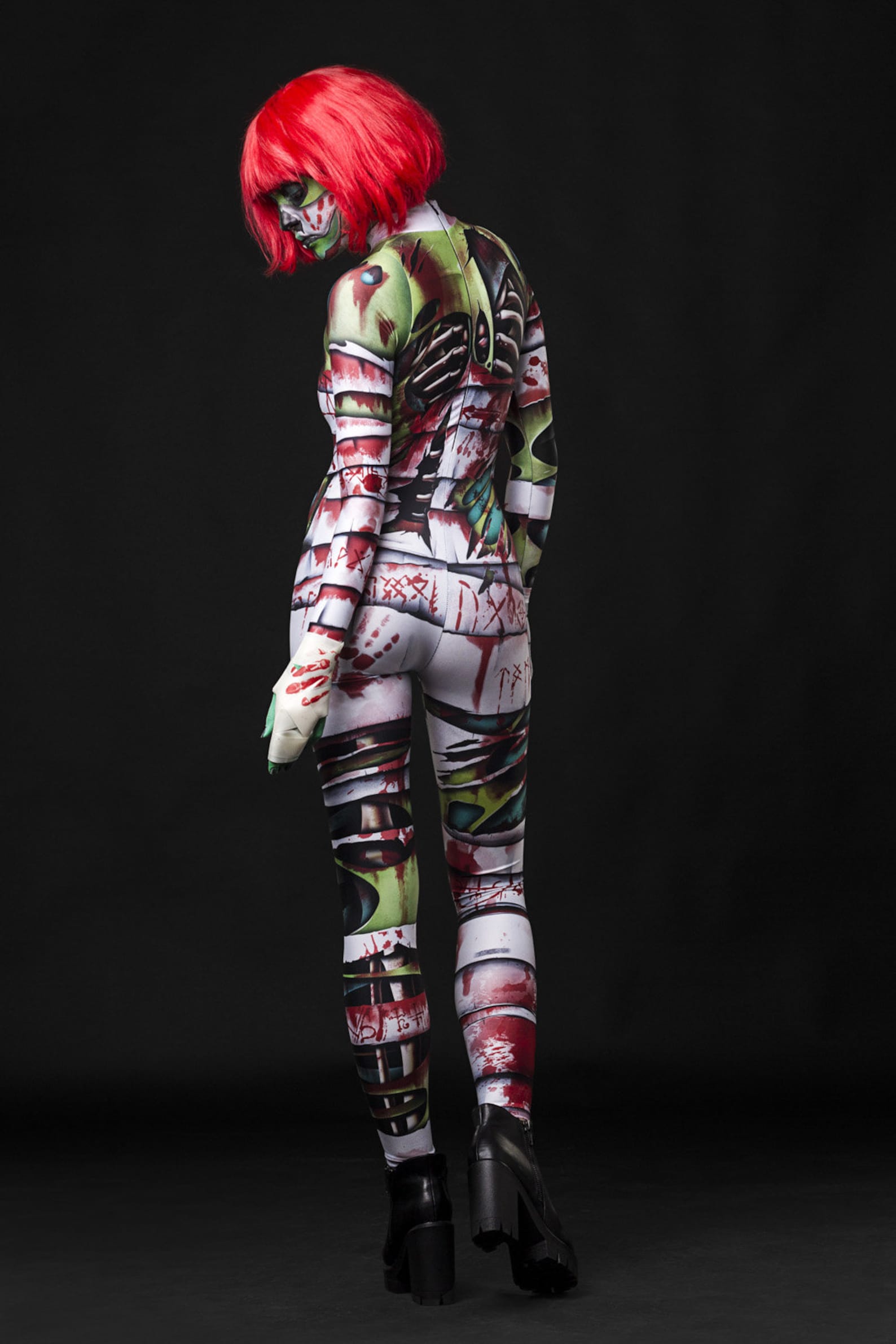 OCCULT MUMMY Halloween Costume, Spooky Halloween Catsuit, Mummy ...