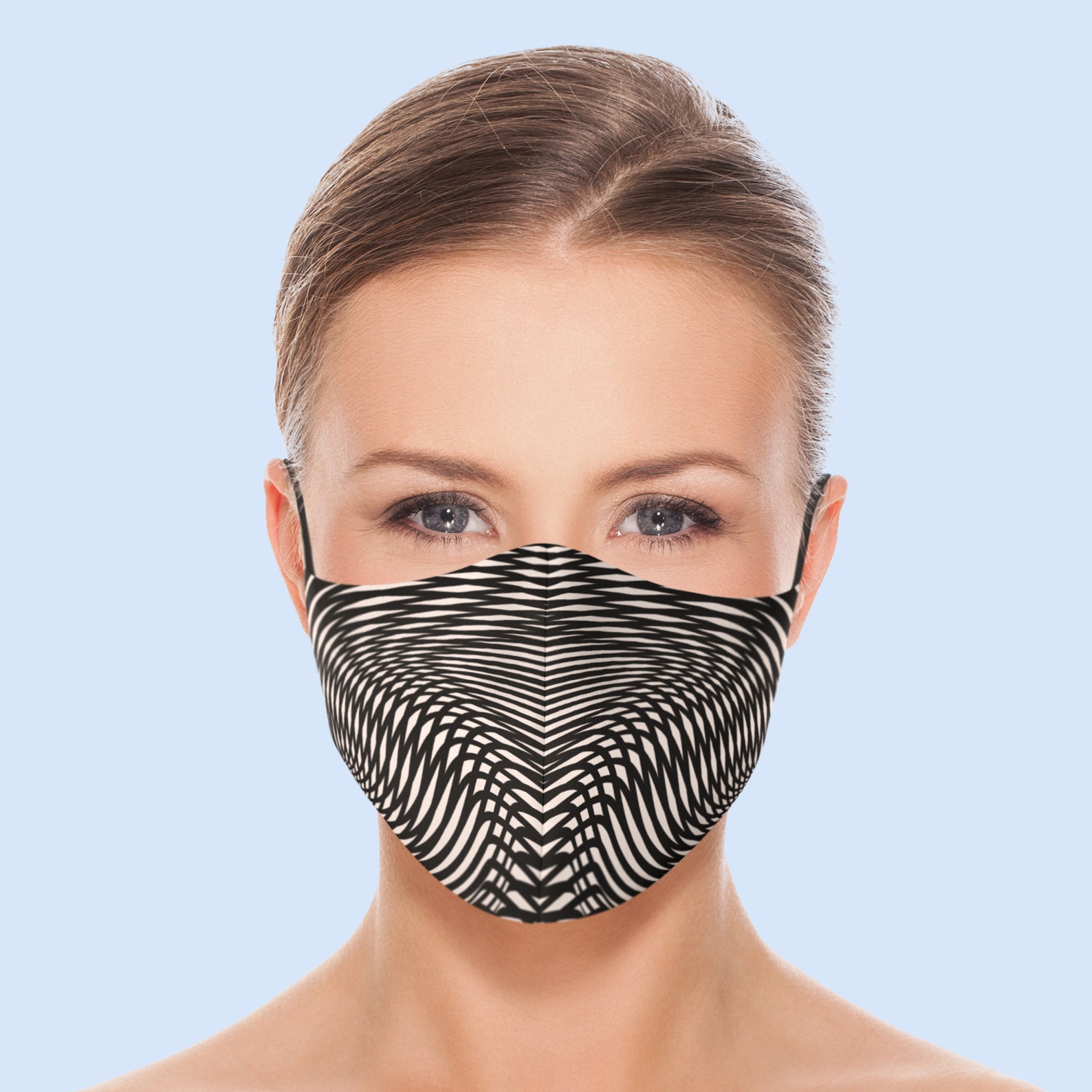 Three Layers Face Mask Hipnotic Design Face Mask Reusable | Etsy