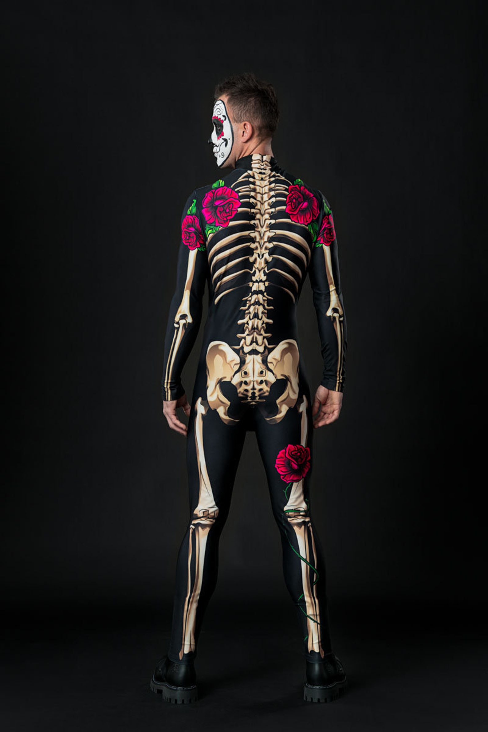 MR DEATH Halloween Costume for Men, Adult Full Body Skeleton, Skeleton ...