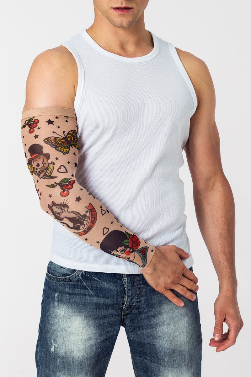 Unisex CLASSIC STYLE Mesh Tattoo Sleeve Temporary Tattoo | Etsy