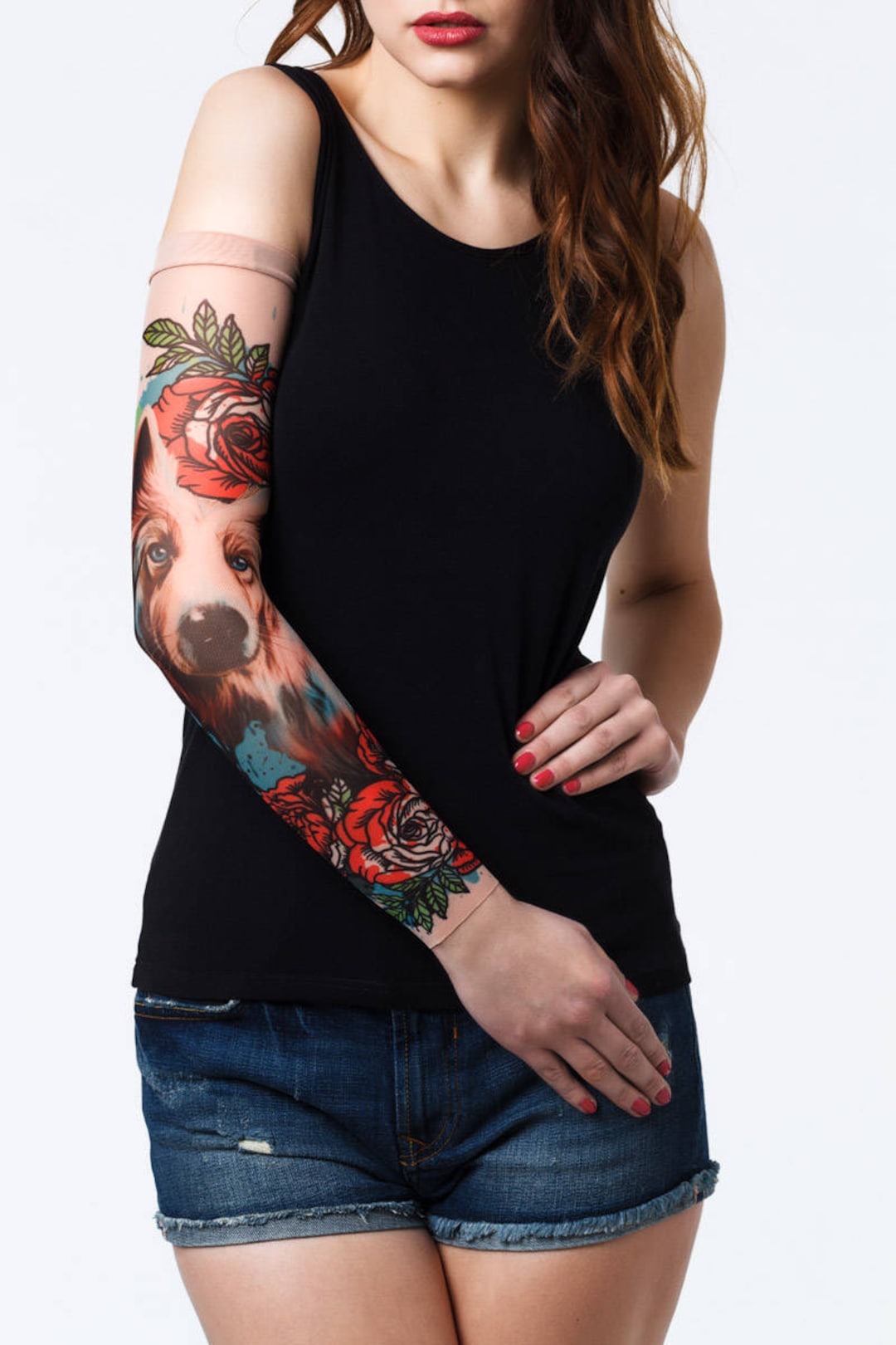 New! - Unisex BEST FRIEND - DOG Mesh Tattoo Sleeve, Temporary Tattoo ...