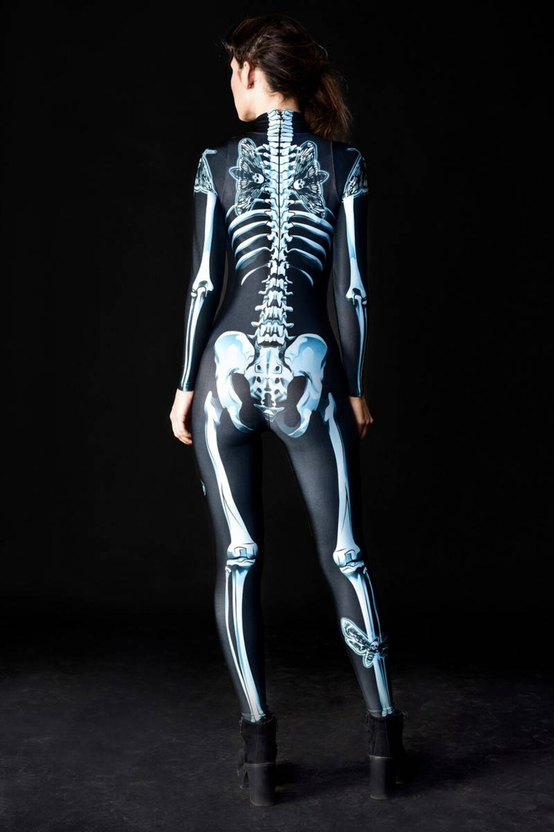 DARK SKELETON Halloween Costume Gothic Skeleton Costume - Etsy