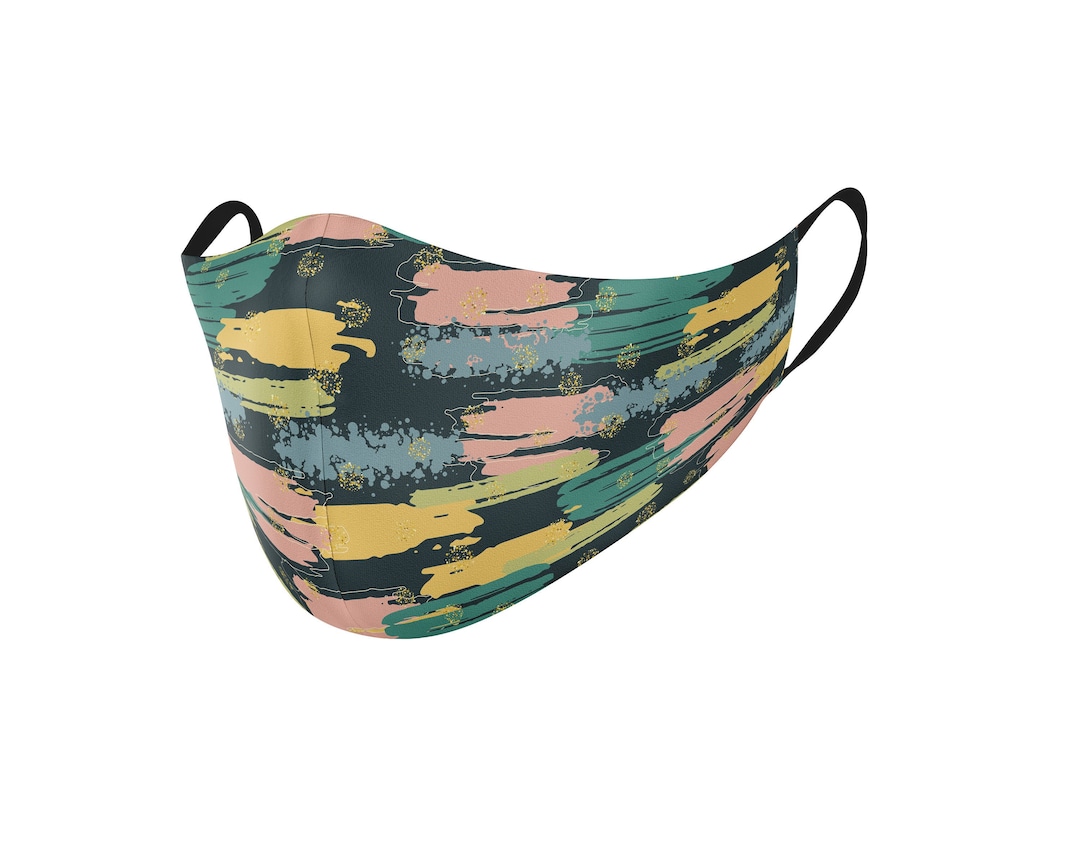 Three Layers Face Mask, Colorful Spots Face Mask, Reusable Face Mask ...