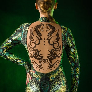 GREEN SNAKE Halloween Costume for Women, Halloween Costume for Women ...