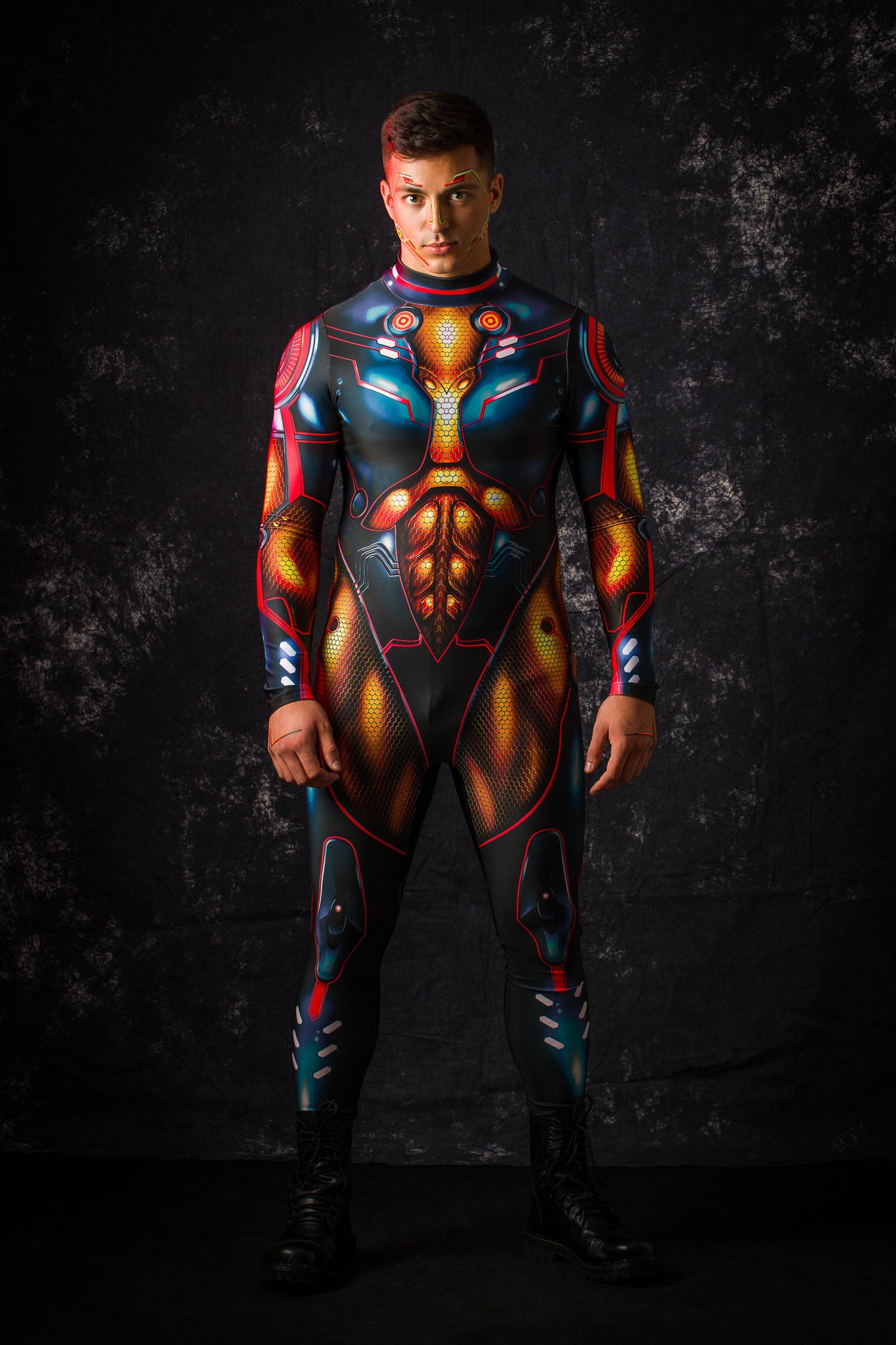 GRAPHITE CYBER HERO Halloween Costume for Men, Adult Halloween Costume ...