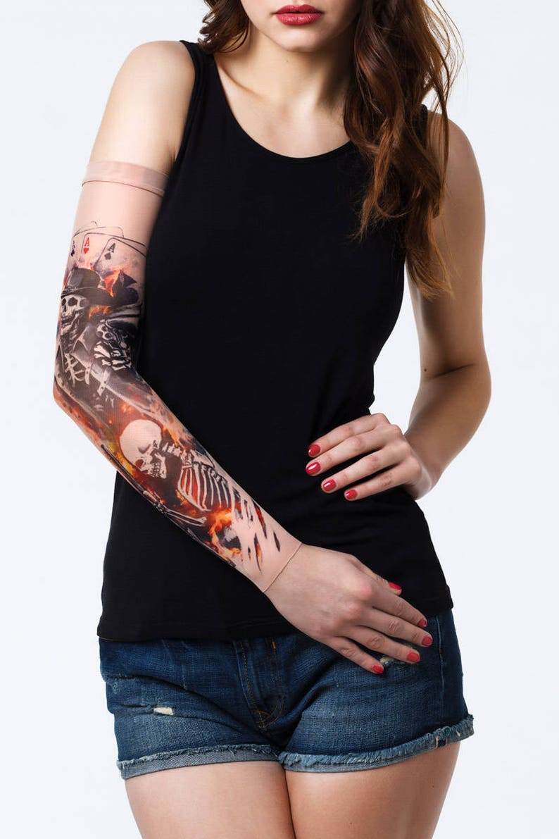 New Unisex WILD GUNS Mesh Tattoo Sleeve Temporary | Etsy