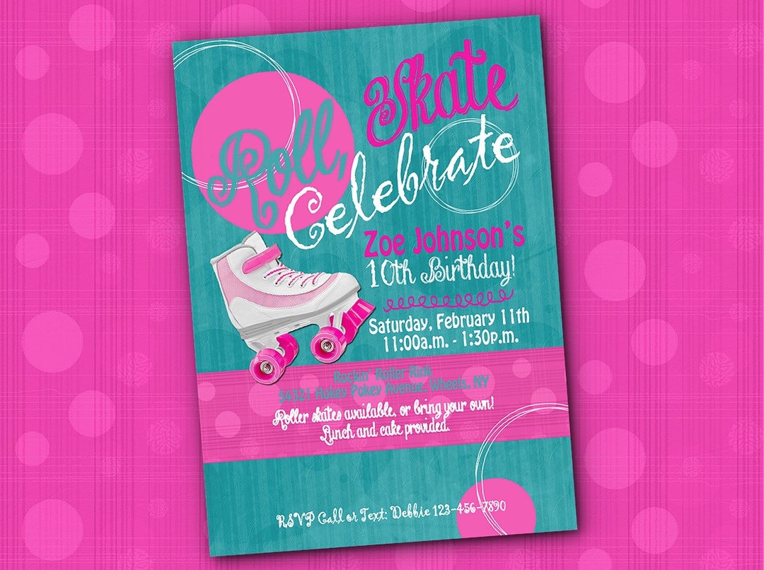 Roller Skating Roller Derby Skate Birthday Party - Etsy