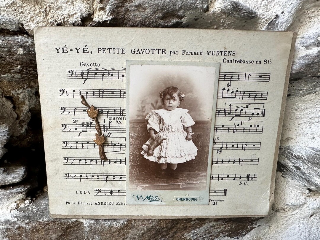 Vintage Cabinet of Curiosity Little Girl Portrait - Mix Media - 1900’s ...