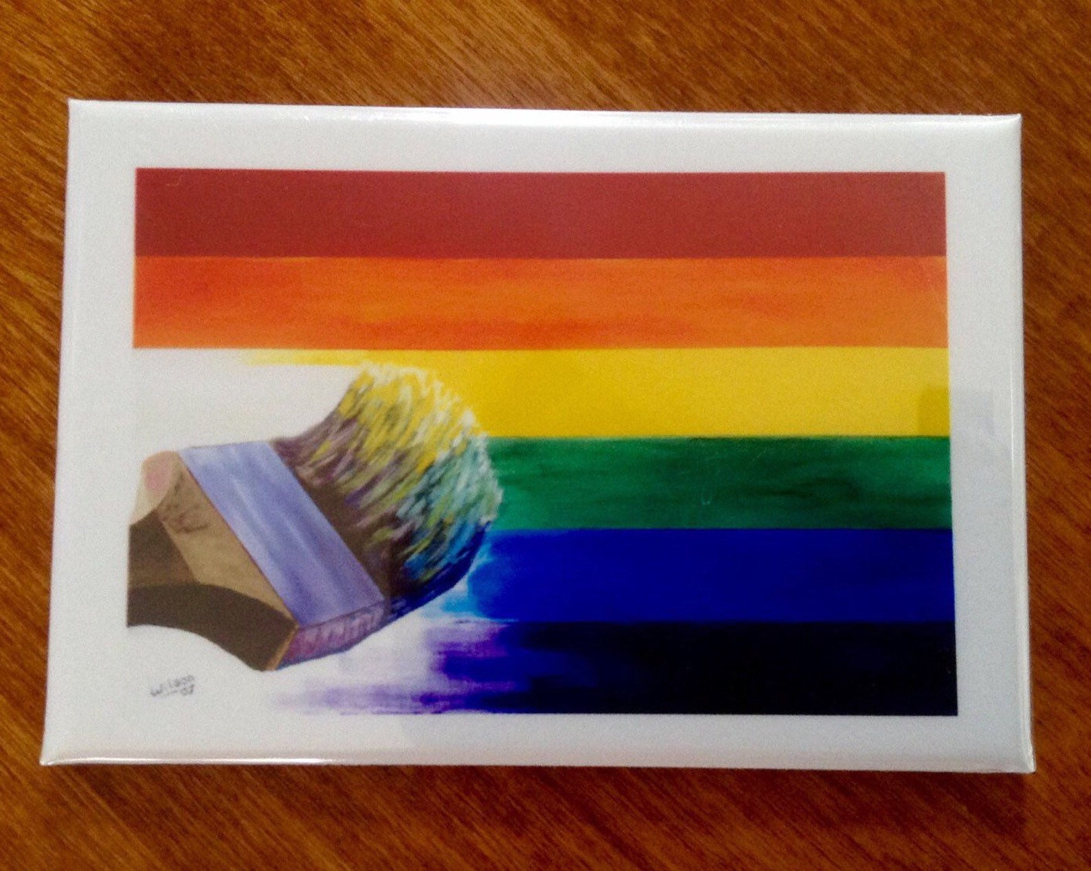 Gay Pride Flag Magnet/lgbtq Pride Flag Magnet/unfinished - Etsy