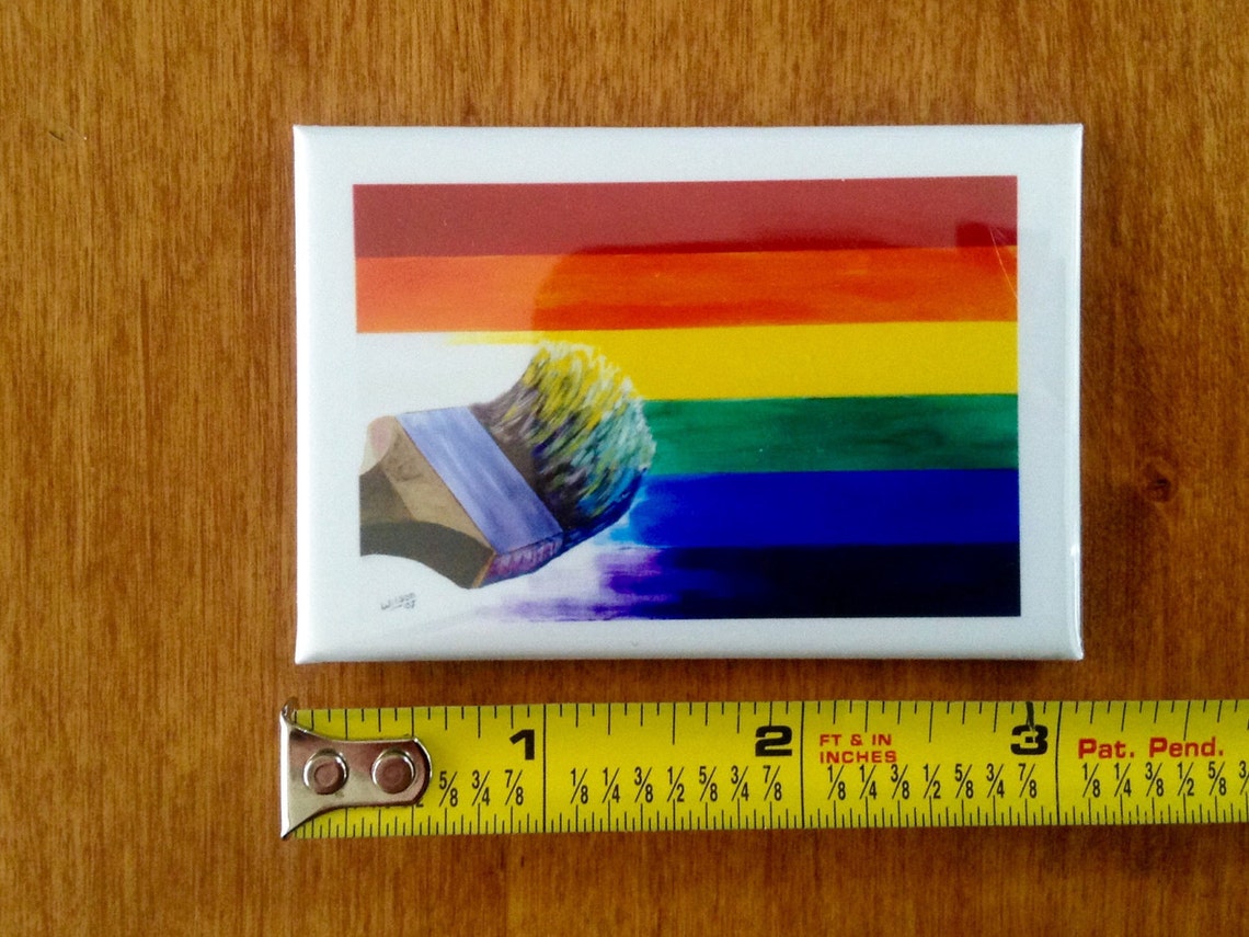 Gay Pride Flag Magnet/lgbtq Pride Flag Magnet/unfinished - Etsy