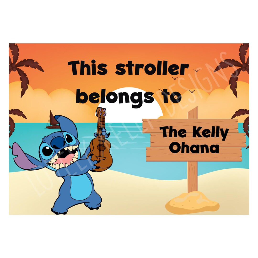 Printable Stroller Tag - (DIGITAL DOWNLOAD ONLY) - Character Stroller ...