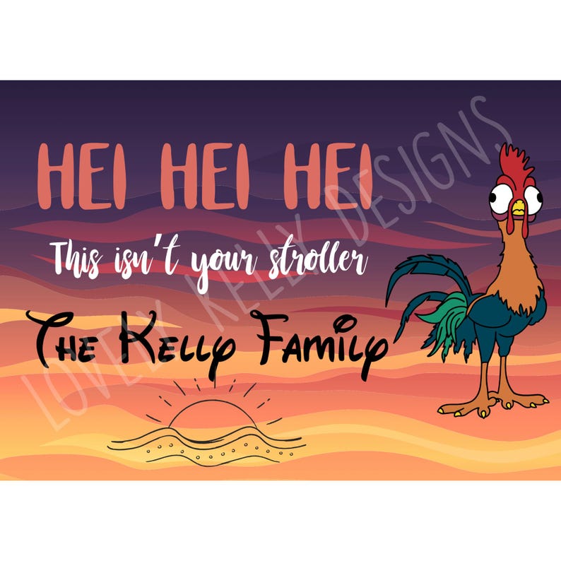 Printable Stroller Tag - (DIGITAL DOWNLOAD ONLY) - Character Stroller ...