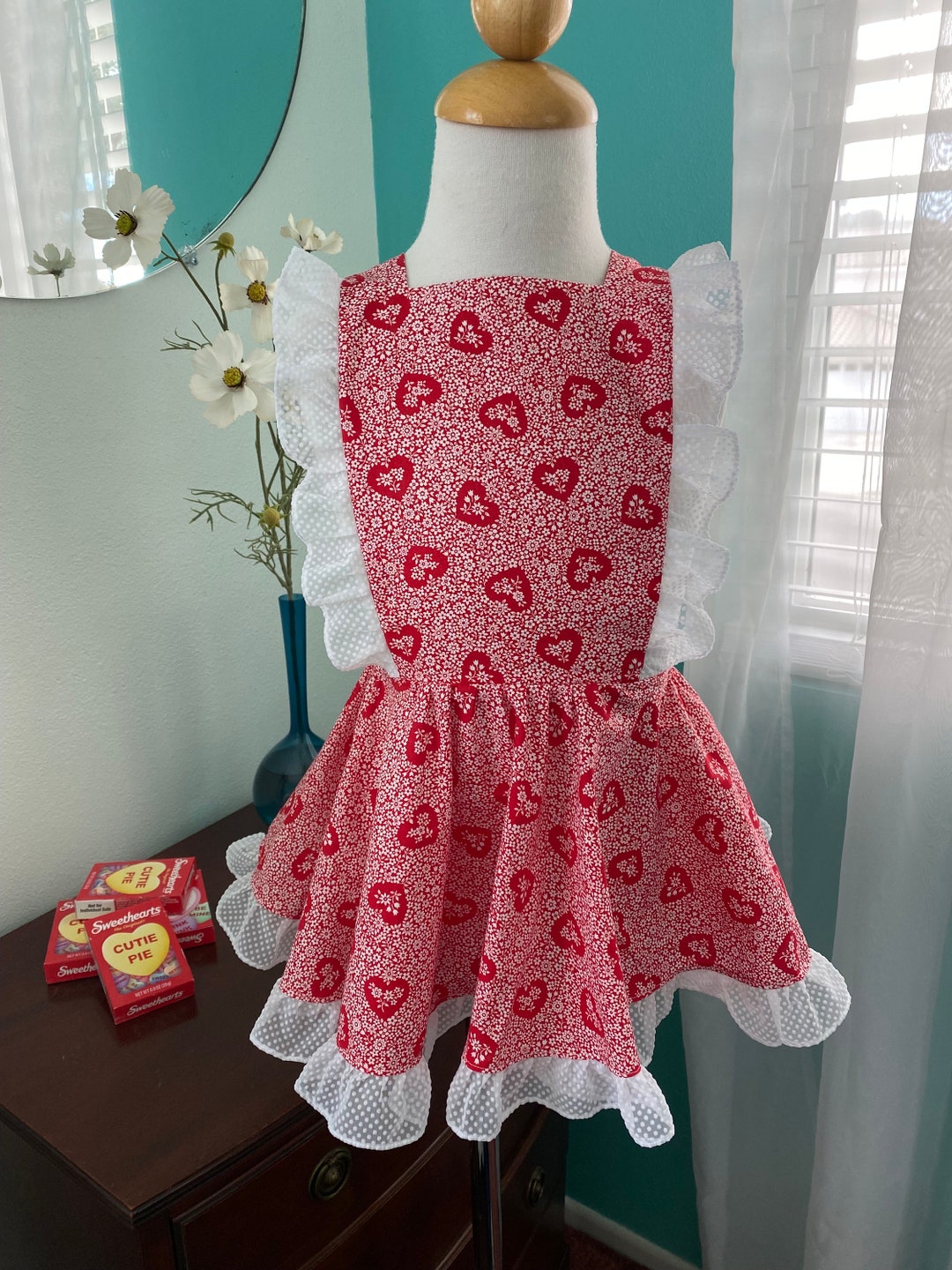 Valentines Day Girls Dress, Toddlers Girls Valentines Dress, Valentines ...