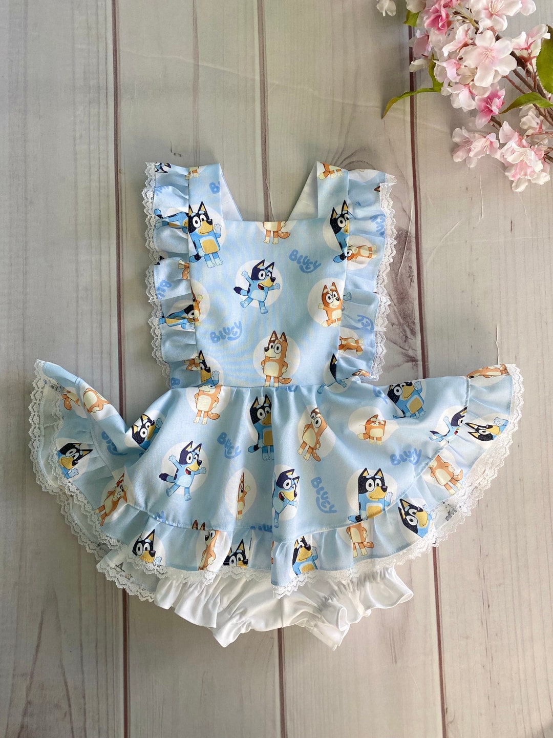 Toddler Girls Bluey and Bingo Inspired Dress, Bluey Birthday Dress ...