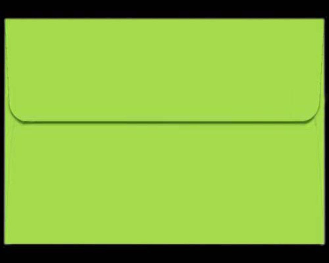 A2 Envelopes 4.25x5.5 LIME GREEN 25 DIY Blanks for Cards Invitations ...