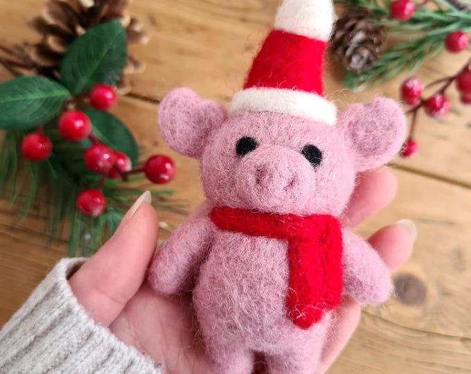 Handmade Felt Pig in Blanket Decoration,felt Christmas Tree Decorations ...