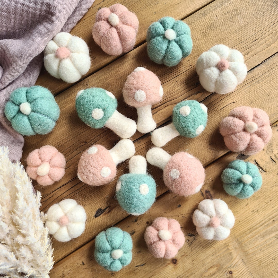Felt Pumpkins and Toadstools - Pumpkin Patch - Sold Individually ...