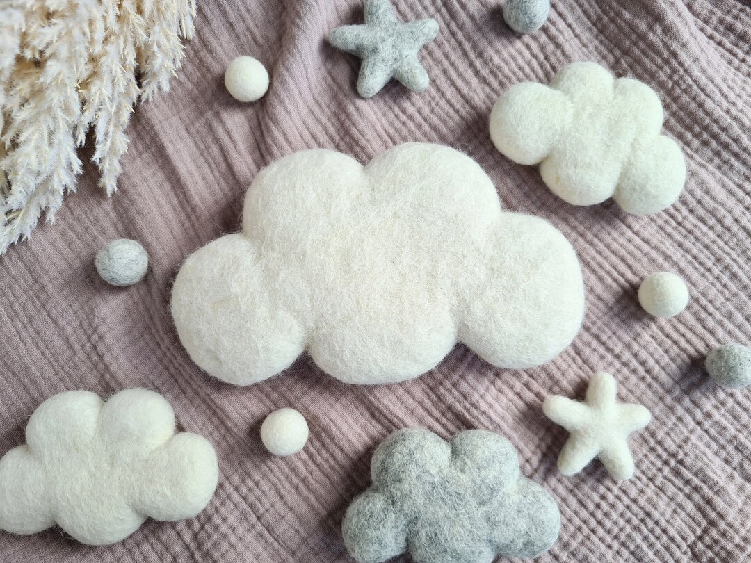 Felt Clouds - Craft Accessories - Needle Felted Wool - Etsy