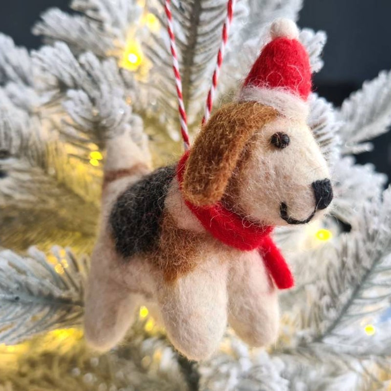 Felt Dog Ornament - Etsy UK