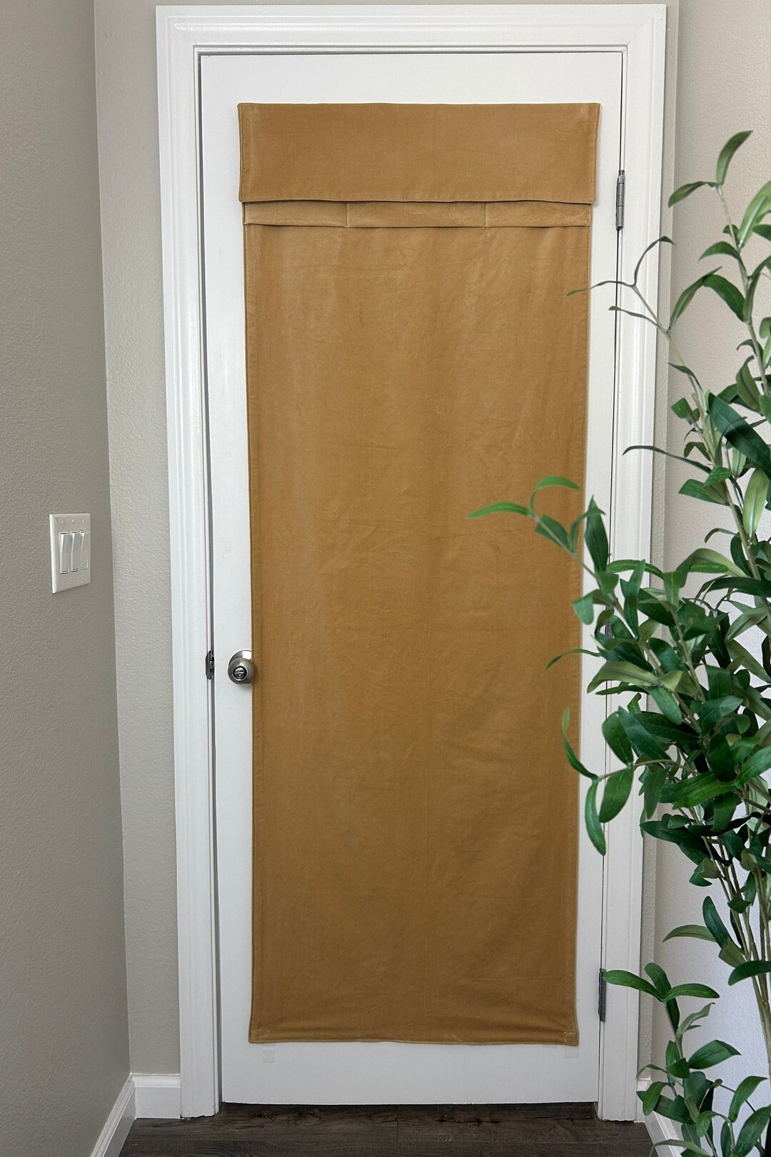 Briolux™ Golden Tan Velvet Luxury Door Curtain 1 Panel Not Blackout - Etsy
