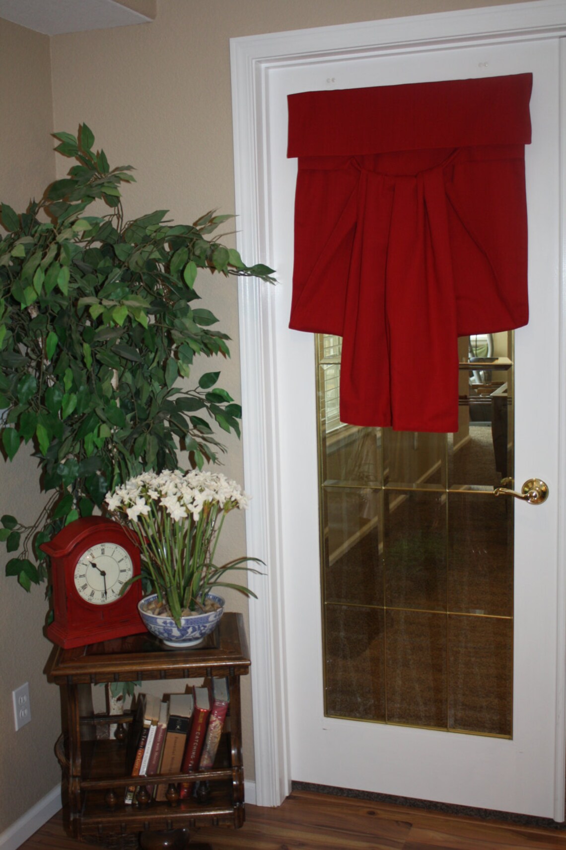Clearance Red French Door Curtain-no Returns 1 Panel - Etsy