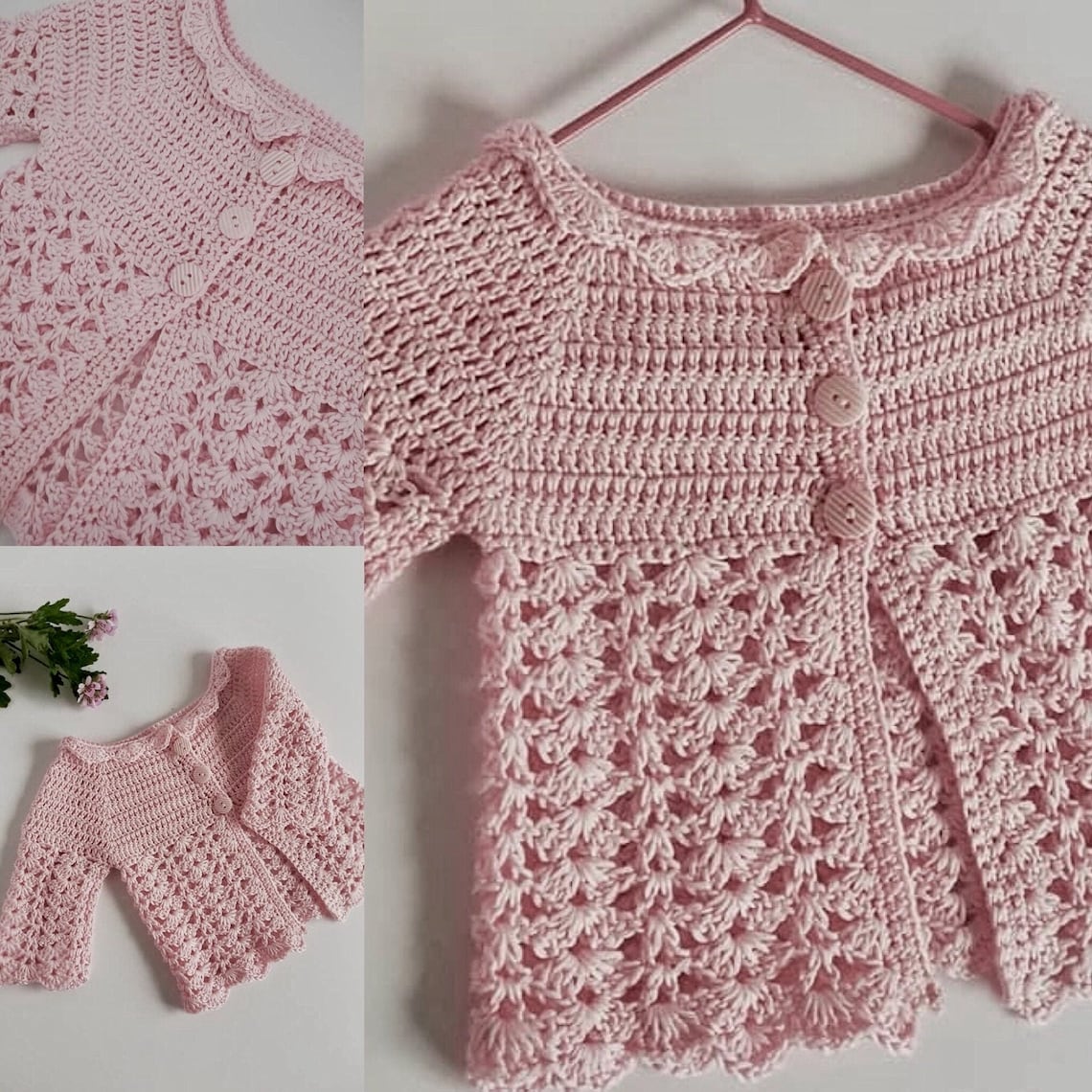 Crochet PATTERN, Baby Cardigan, Sizes 0-3, 3-6, 6-12 Months, Pdf ...