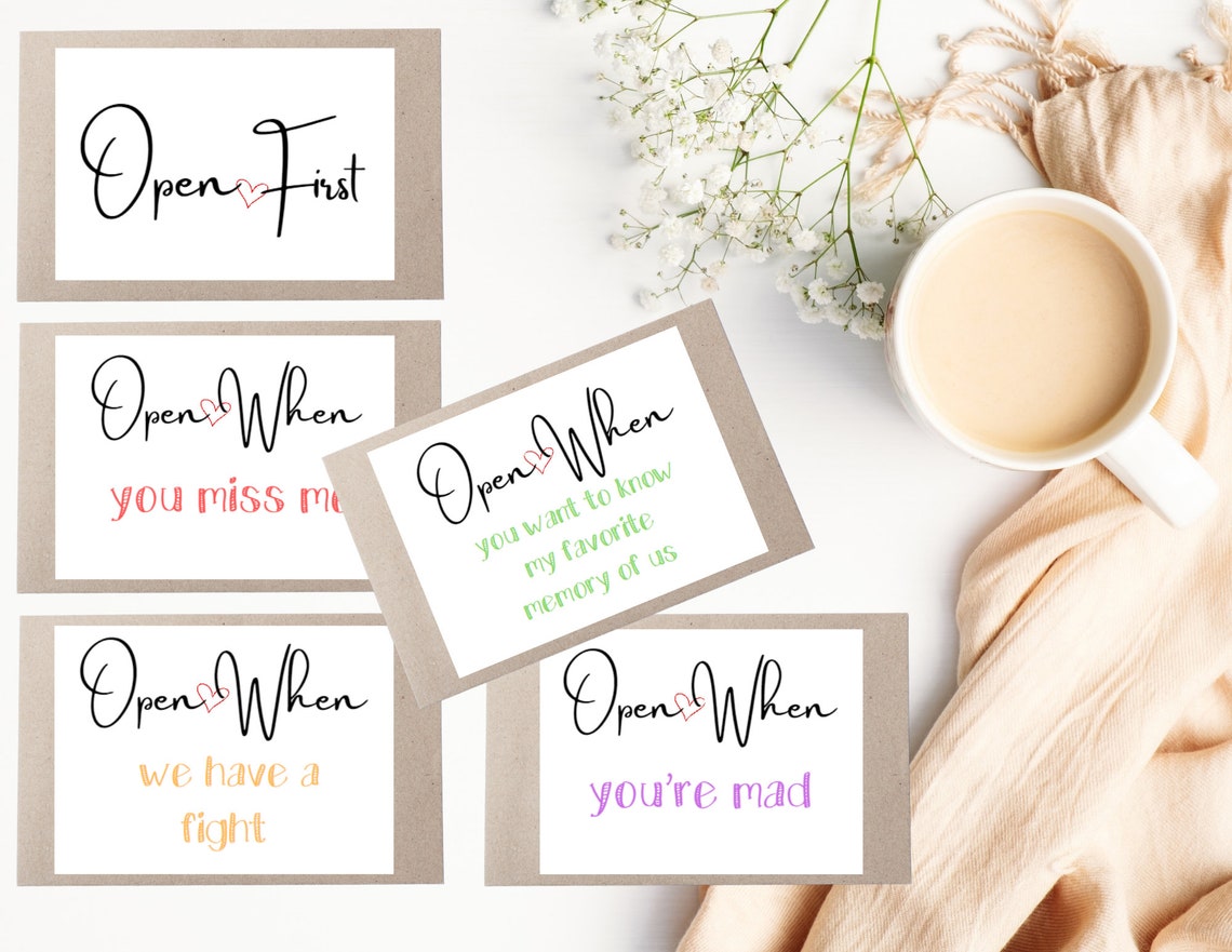 Printable Open When Envelopes DYI Open When Gift for - Etsy