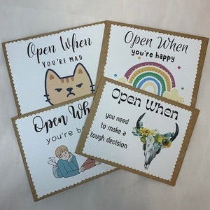 Printable Open When Envelopes - DYI Open When- Gift for Her - Printable ...