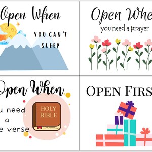 Printable Open When Envelopes - DYI Open When- Gift for Her - Printable ...