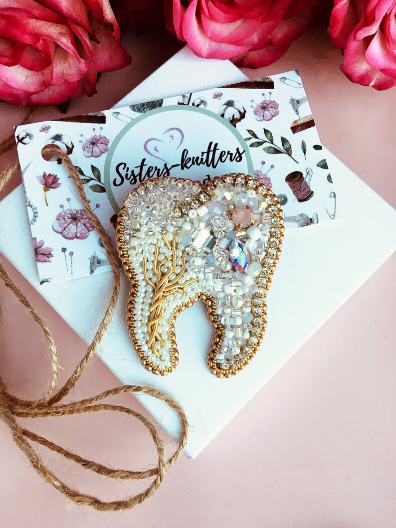 Embroidered Brooch Gift for Dentist Tooth Teeth, Mother’s Day Gifts - Etsy