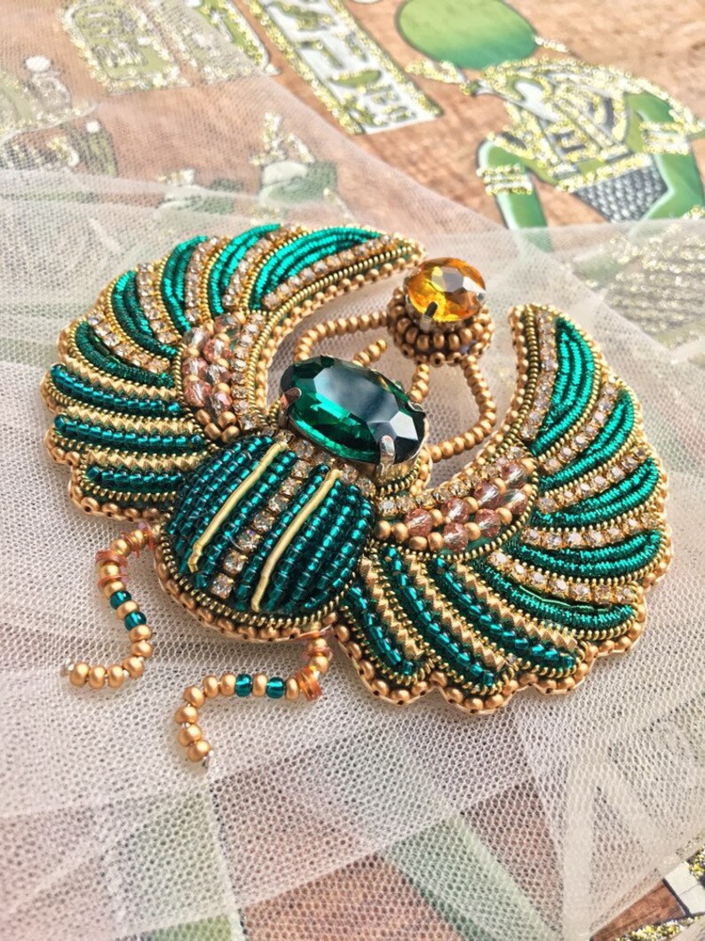 Custom Egyptian Beetle Scarab Brooch, Gift for Her, Mother’s Day Gift ...