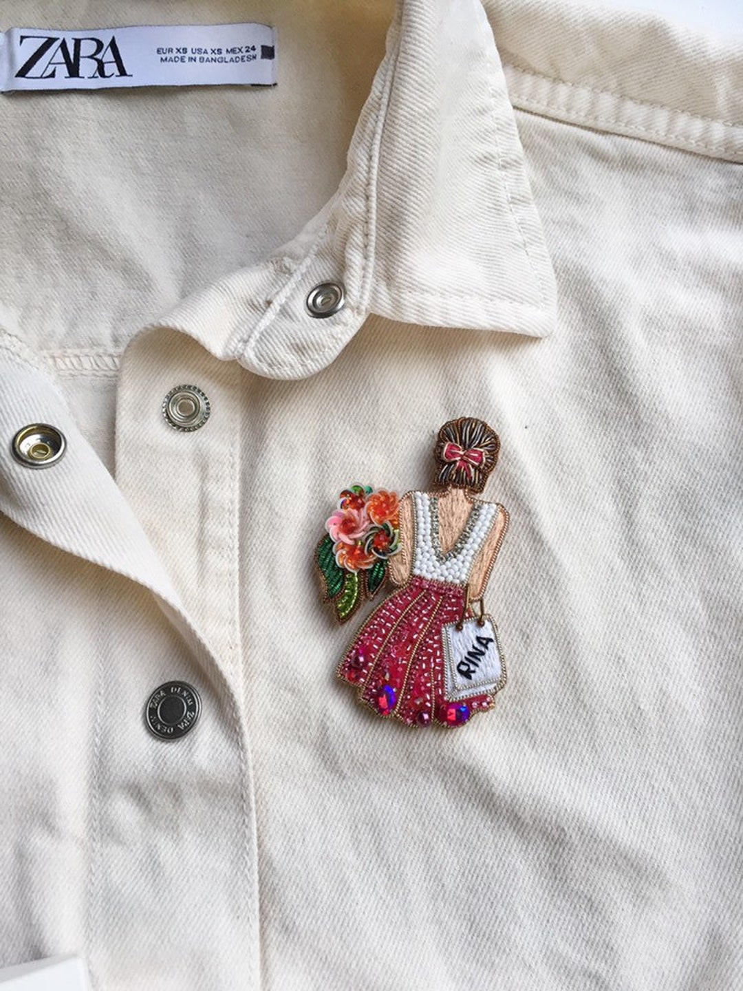 Personalized Brooch Gift, Brooch Name Girl, Custom Brooch Lady, Fruit ...