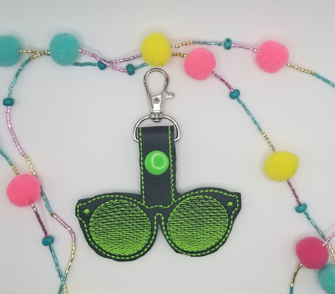 Key Fob Sun Shades, Bold and Beautiful Colors, Embroidery Snap Tab Key ...