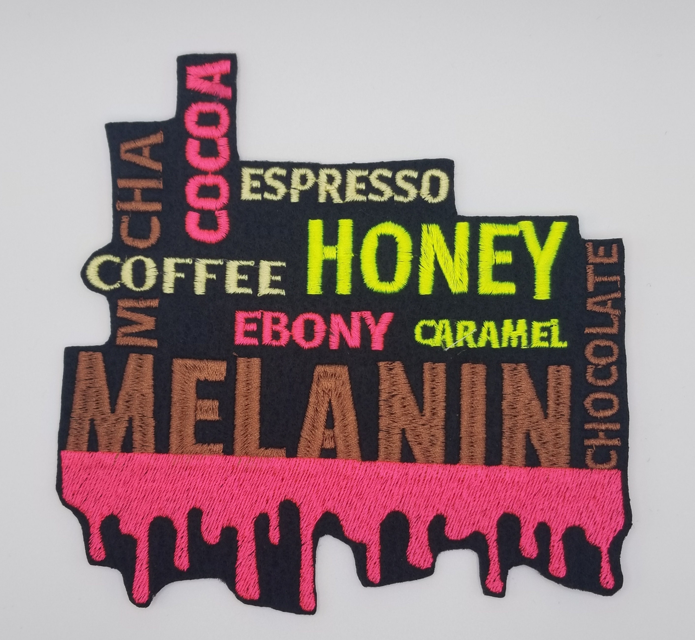 Melanin 6 Piece Bundle Embroidery Patch Set. Iron on Melanin Patch ...