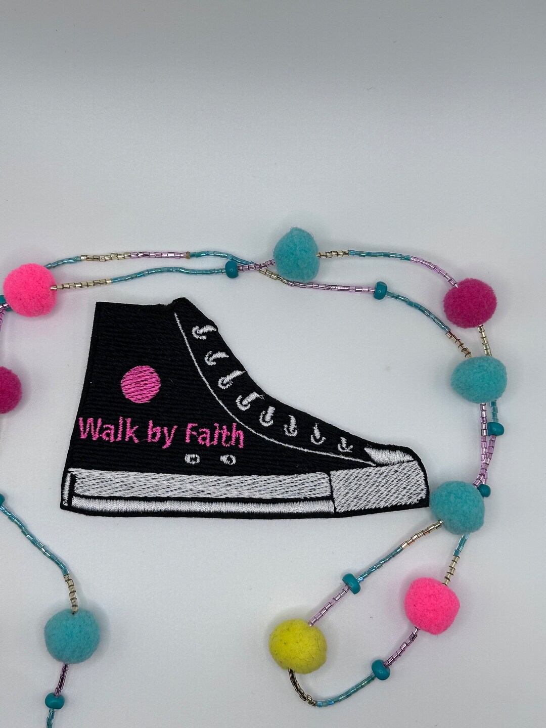Walk by Faith Sneaker, Sew on Embroidery With Adhesive Backing for ...