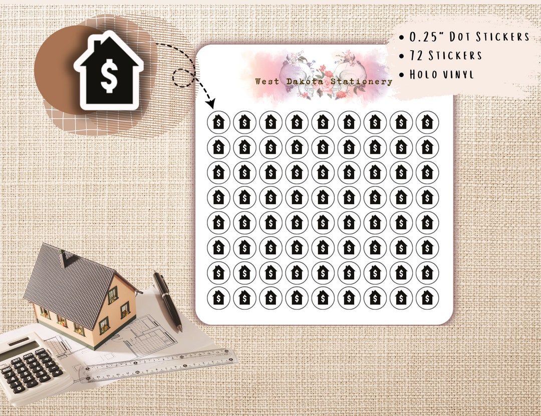 Teensy Icon Stickers With Holographic Finish - Rent/mortgage - Etsy